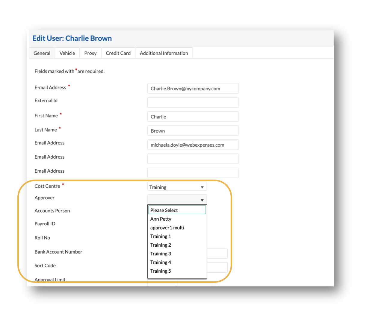 Amending or Adding an Accounts Person