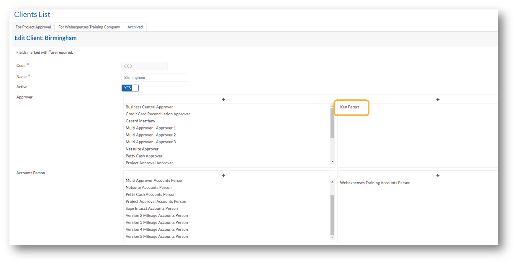 How to Configure Project Approval