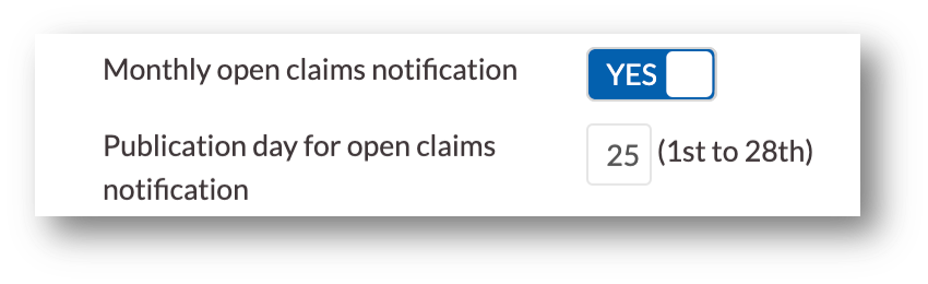 Submit claim reminder