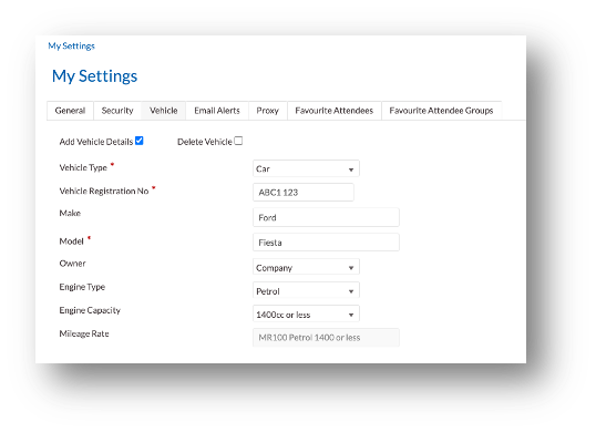 How to add your vehicle details