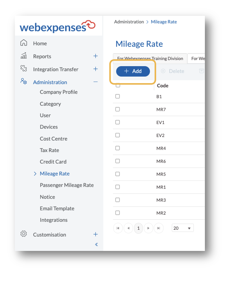 Electric Mileage Rates